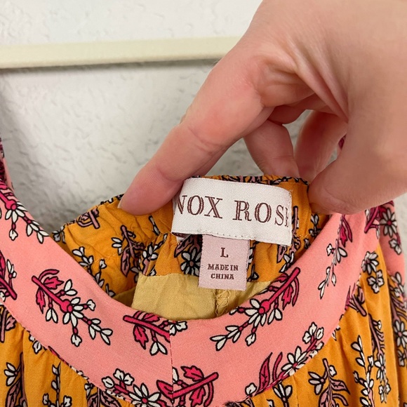 Knox Rose | Dresses | Knox Rose Boho Floral Tiered Aline Midi Dress ...